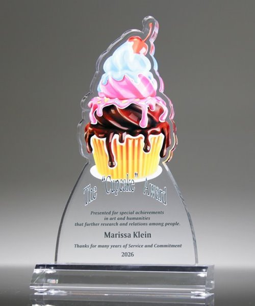 Cupcake Delight Award | Acrylic Cupcake Trophy | Edco Awards