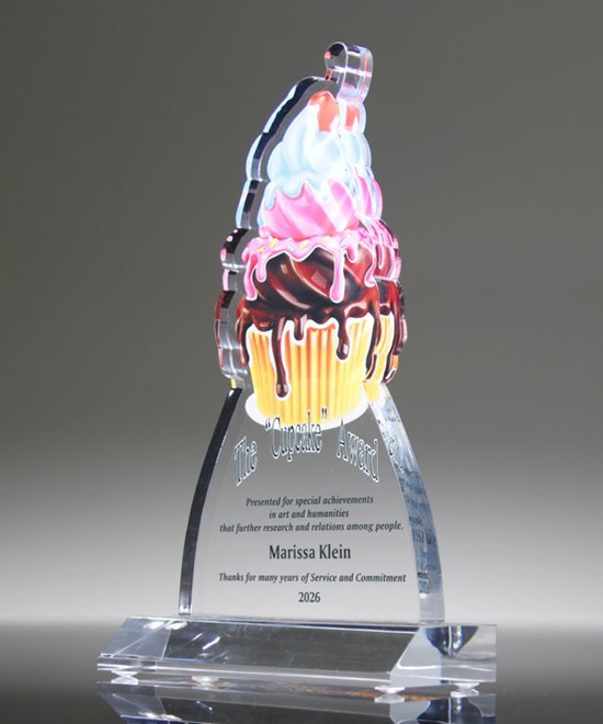 Cupcake Delight Award | Acrylic Cupcake Trophy | Edco Awards