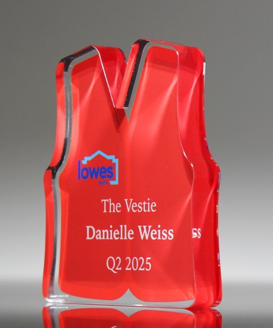 Acrylic Vest Uniform Award | Vest Trophy | Edco Awards
