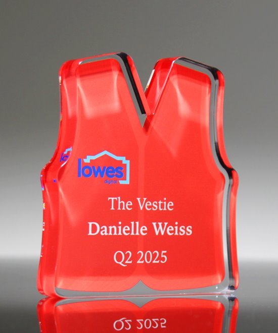 Acrylic Vest Uniform Award | Vest Trophy | Edco Awards