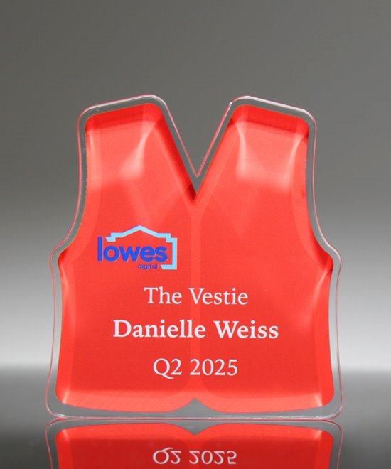 Acrylic Vest Uniform Award | Vest Trophy | Edco Awards