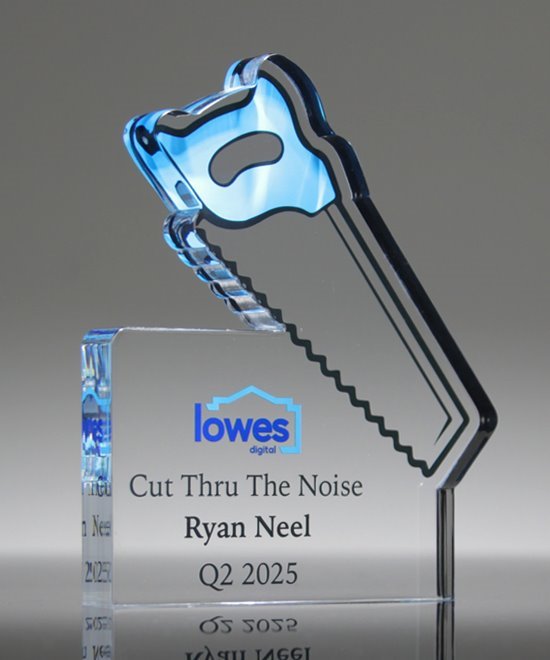 Saw Rectangle Paperweight Trophy | Edco Awards