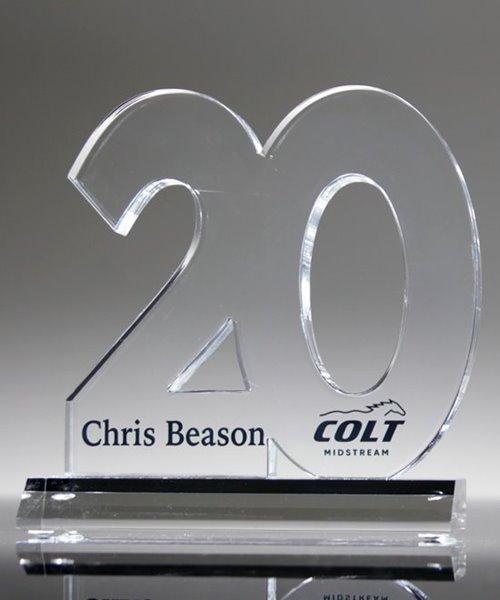 Number 20 Acrylic Award | Edco Awards
