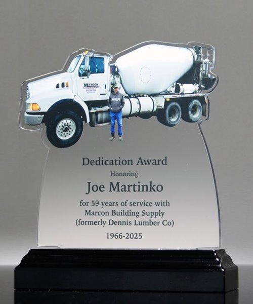 Construction Truck Acrylic Trophy | Edco Awards