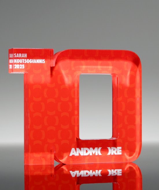 Modern Acrylic Number 10 Trophy | Edco Awards