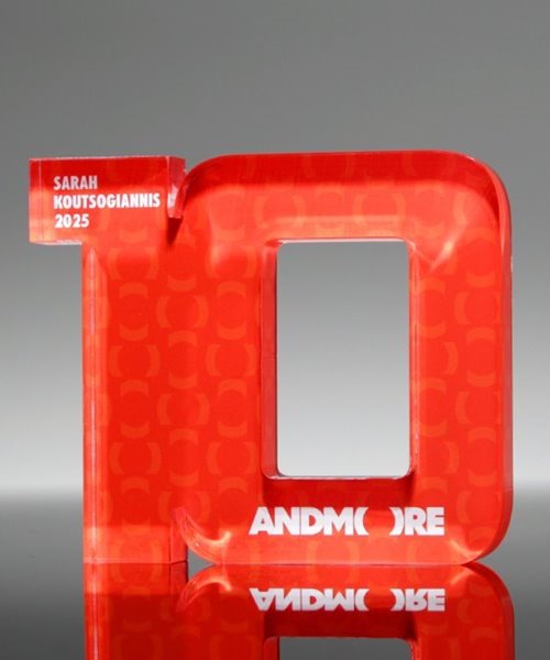 Modern Acrylic Number 10 Trophy | Edco Awards
