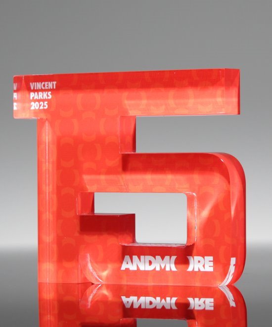 Modern Acrylic Number 15 Trophy | Edco Awards