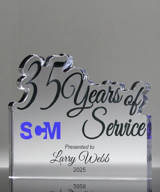 35 Years of Service Acrylic Award | Edco Awards