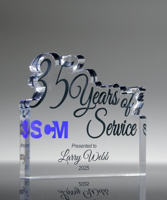 35 Years of Service Acrylic Award | Edco Awards