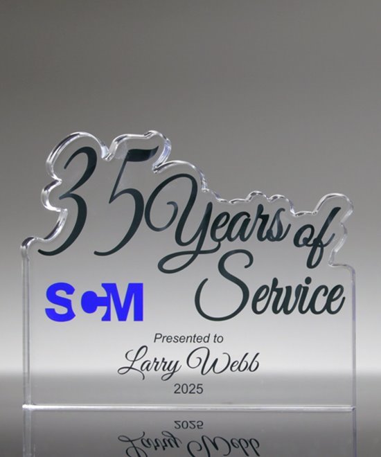 35 Years of Service Acrylic Award | Edco Awards