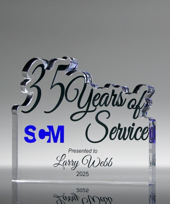 35 Years of Service Acrylic Award | Edco Awards