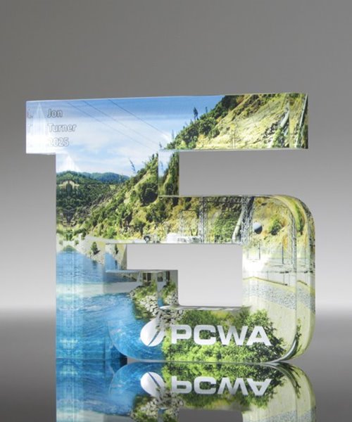 Modern Acrylic Number 15 Trophy | Edco Awards