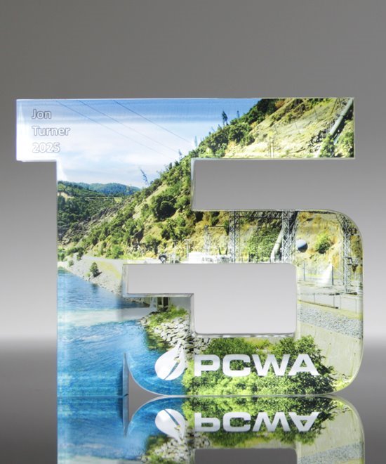 Modern Acrylic Number 15 Trophy | Edco Awards
