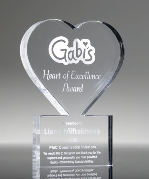 Heart of Excellence Acrylic Award | Edco Awards