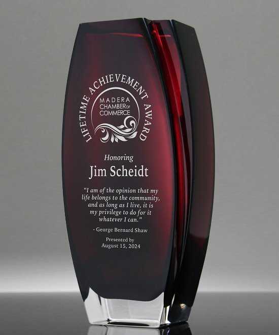 Lunaria Purple Crystal Award Vase | Edco Awards