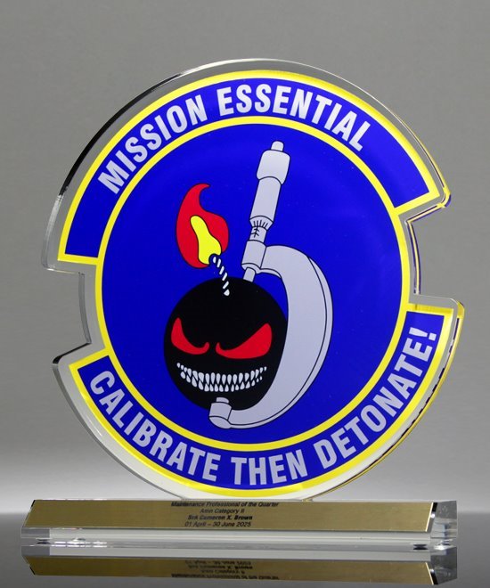 Valor Shield - Custom Military Emblem Award | Edco Awards