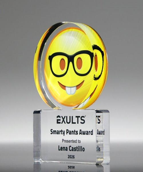 Emoji Nerd Face Trophy | Smarty Pants Award | Edco Awards