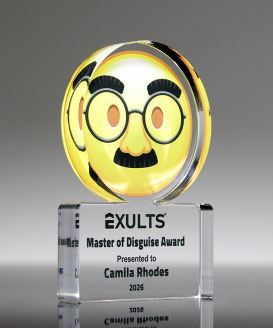 Emoji Disguised Face Trophy | Edco Awards