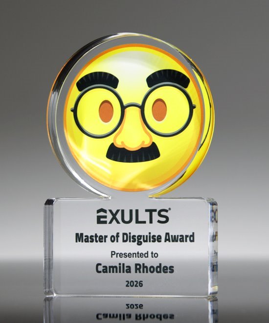 Emoji Disguised Face Trophy | Edco Awards
