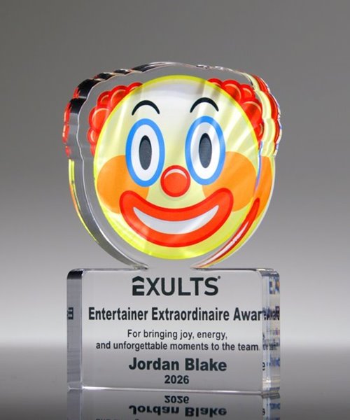 Emoji Clown Trophy | The Morale Booster Award | Edco Awards