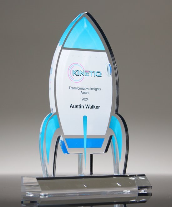 Retro Rocket Trophy on Base | Edco Awards
