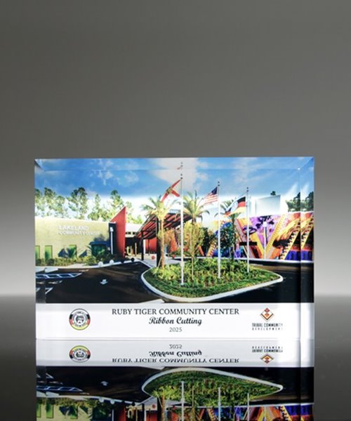 Beveled Acrylic Rectangle Award - Full Color Imprint | Edco Awards