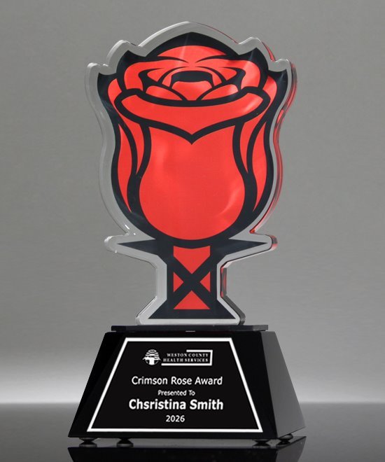 Crimson Rose Award | Rose Flower Trophy | Edco Awards