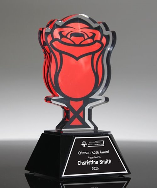 Crimson Rose Award | Rose Flower Trophy | Edco Awards