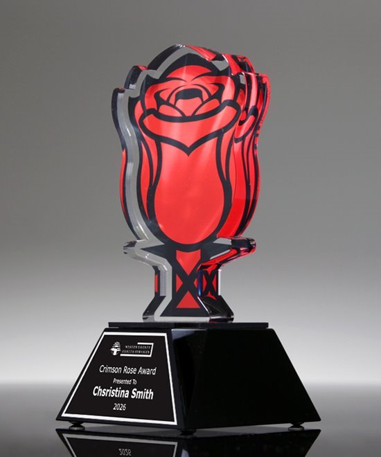 Crimson Rose Award | Rose Flower Trophy | Edco Awards