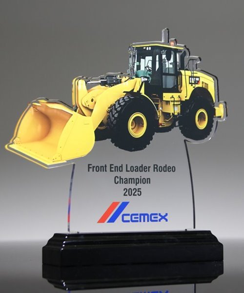 Acrylic Wheel Loader Trophy - 250 Series | Edco Awards