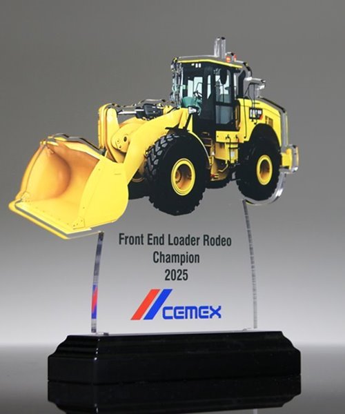 Acrylic Wheel Loader Trophy - 250 Series | Edco Awards