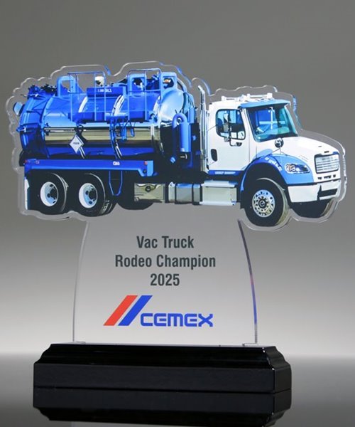 Acrylic Vacuum Truck Trophy - 250 Series | Edco Awards