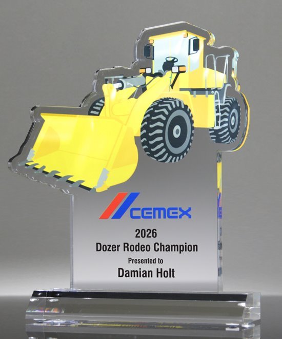Acrylic Construction Loader Award - 500 Pro Series | Edco Awards
