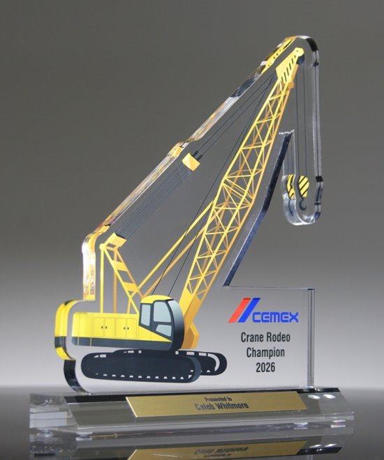 Acrylic Mobile Crane Award - 500 Pro Series | Edco Awards