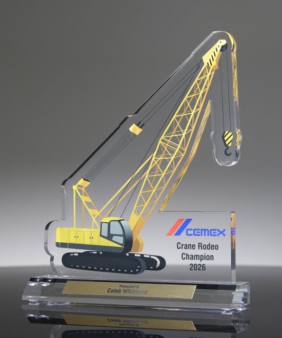 Acrylic Mobile Crane Award - 500 Pro Series | Edco Awards