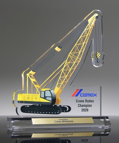 Acrylic Mobile Crane Award - 500 Pro Series | Edco Awards