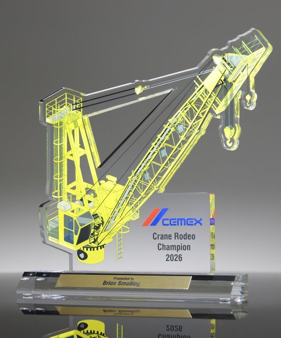 Acrylic Tower Crane Award - 500 Pro Series | Edco Awards