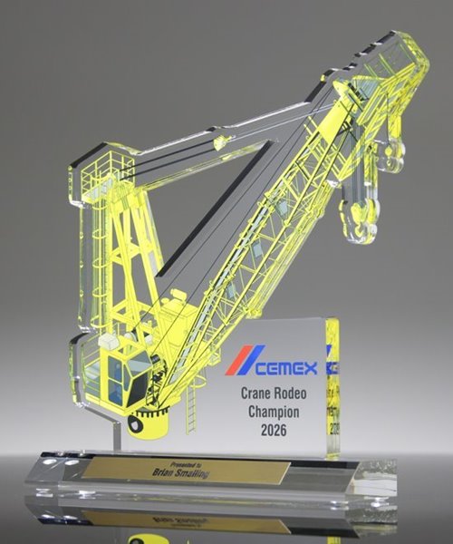 Acrylic Tower Crane Award - 500 Pro Series | Edco Awards