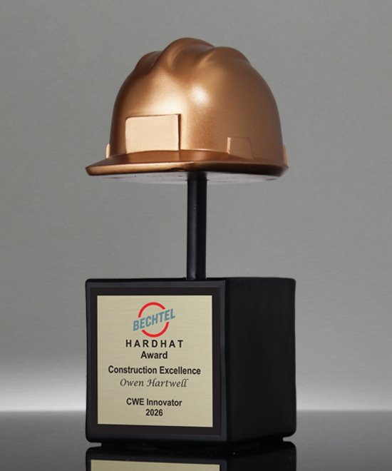 Resin Hard Hat Trophy | Safety Trophy | Edco Awards