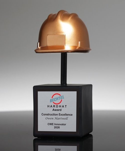 Resin Hard Hat Trophy | Safety Trophy | Edco Awards