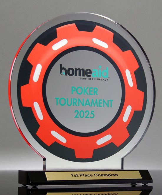 Acrylic Poker Chip Award | Poker Trophy | Edco Awards