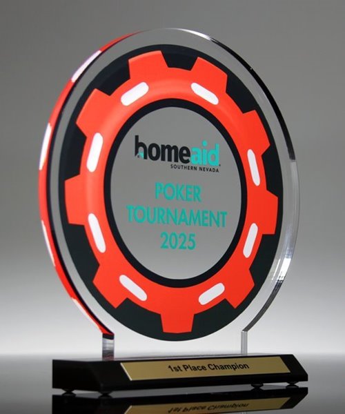 Acrylic Poker Chip Award | Poker Trophy | Edco Awards