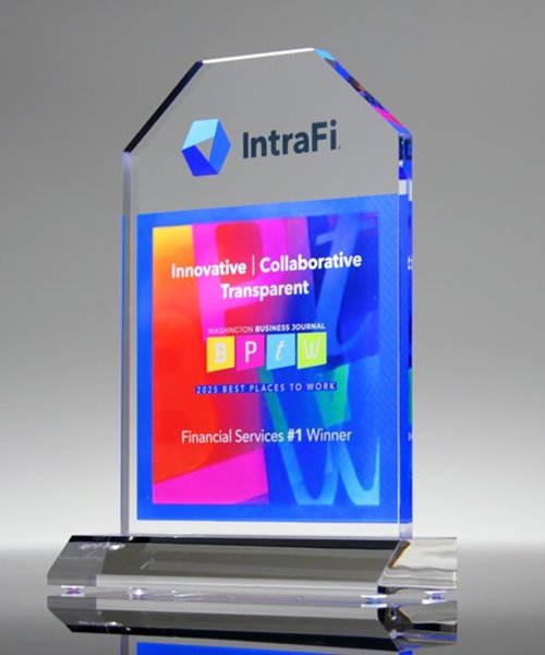 Clear Acrylic Tombstone Trophy | Edco Awards