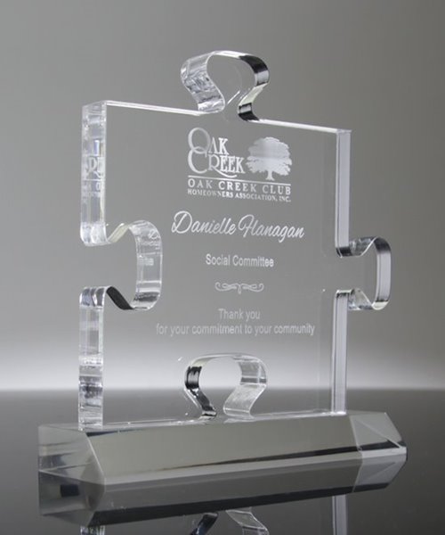 Classic Acrylic Puzzle Trophy - Laser Engraved | Edco Awards