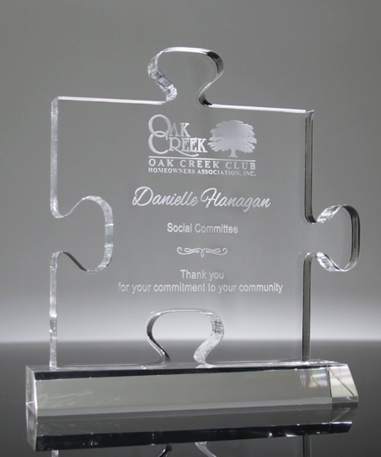 Classic Acrylic Puzzle Trophy - Laser Engraved | Edco Awards