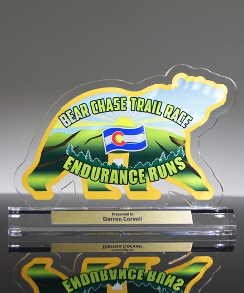 Acrylic Bear Trophy | Bear Award | Edco Awards