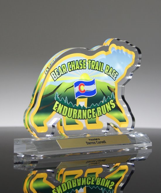 Acrylic Bear Trophy | Bear Award | Edco Awards