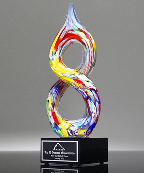 Forever Art Glass Award - Black Base | 2270 | Edco Awards