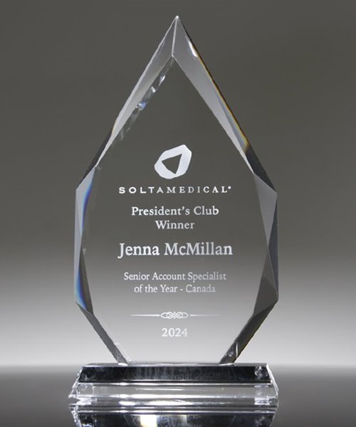 Beveled Crystal Diamond Award | CPDIA7 | Edco Awards