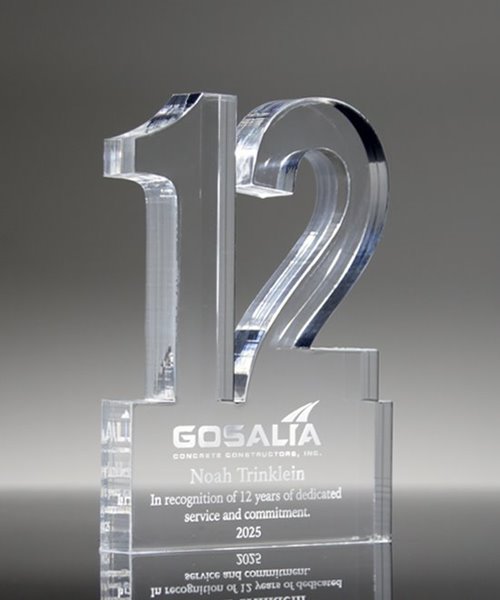 12 Year Anniversary Award | Employee Gift | Edco Awards